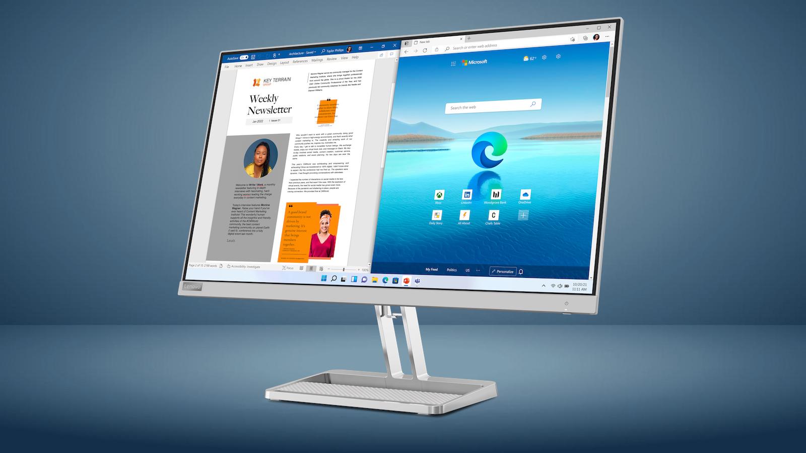 Los monitores Lenovo L27i-40 y L24m-40 mantienen la productividad de su ...